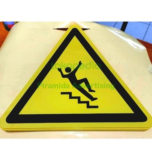Jual sign akrilik tanda awas hati lantai licin tangga jatuh peringatan ...