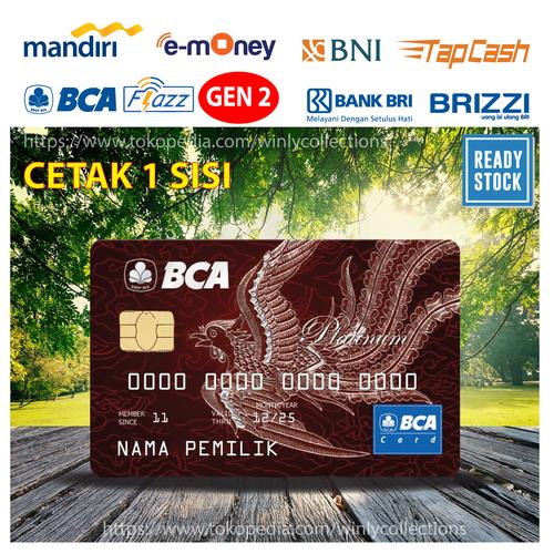 Jual KARTU EMONEY MANDIRI BCA BNI BRI DESIGN RED PASPOR CARD - 1 SISI ...