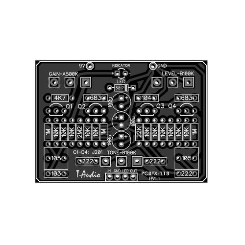 Jual T-Audio PCBFX-118 Based on Vertex Steel String Overdrive Pedal PCB ...