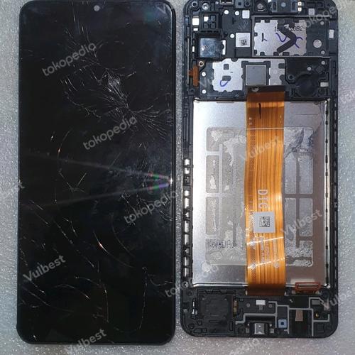 Jual LCD TOUCHSCREEN FRAME SAMSUNG GALAXY A12 A125 ORI minus retak ...