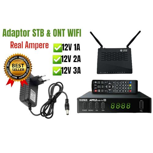 Jual ADAPTOR CHARGER STB/ONT WIFI 12V 1A/12V 2A/12V 3A - 12V 3A - Kota ...