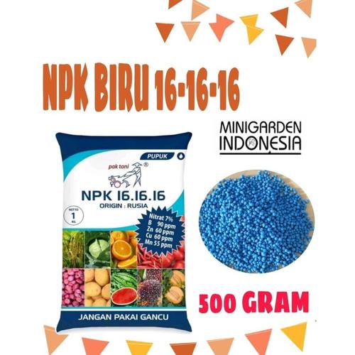 Jual 500 GRAM NPK BIRU 16 - 16 -16 PUPUK NPK SEIMBANG NPK PAK TANI - npk biru 500gr - Kota ...