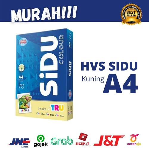 Jual Kertas HVS A4 Sidu Warna 1 rim - Kuning, Plastik - Jakarta Timur ...
