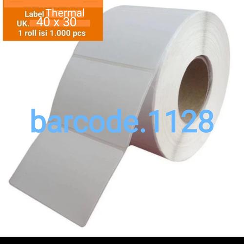 Jual KERTAS LABEL BARCODE XPrinter XP-360B XP385 (1 LINE) THERMAL 40X30 ...