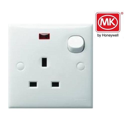 Jual MK Saklar 1 Gang 13A switched socket outlet with neon S2657WHI ...