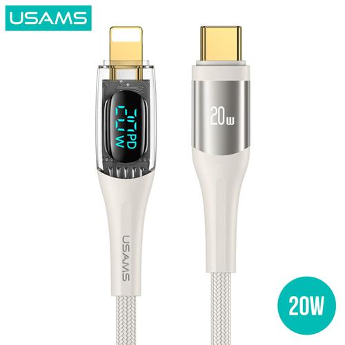 Promo USAMS Shadow Series Kabel Data C to L 20W Transparent Digital ...