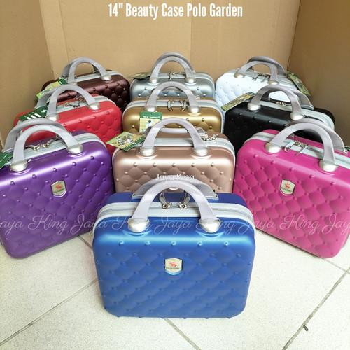 Jual Beauty Case 14 Inch Polo Garden Koper Fiber Kabin Mini Travel Bag ...