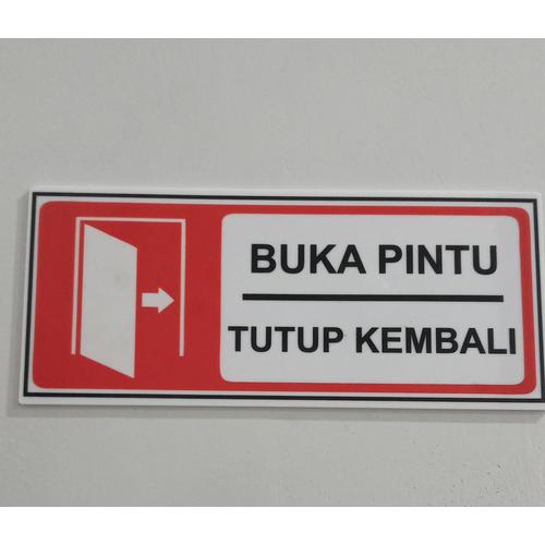 Jual Akrililik Sign Buka Tutup Pintu Kembali Sign Board Acrylic Label ...
