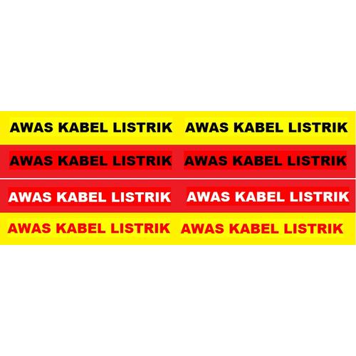 Jual awas kabel listrik warning tape barricade,garis pita batas polisi ...
