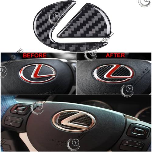 Jual EMBLEM STIR SETIR LOGO LEXUS STICKER STEER MOTIF CARBON LEXUS ...