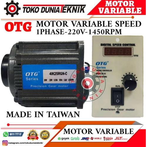 Jual 5IK120RGU- CF OTG V.Speed Motor W/Control 1 Phase,4 Pole 220 V ...