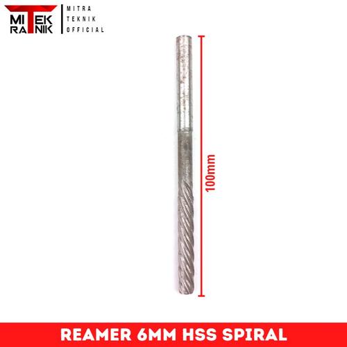 Jual Hand Reamer 6mm Spiral Hss Panjang 100mm Reamer Besi Alumunium Dll ...