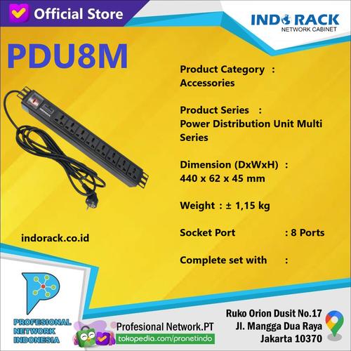 Promo PDU 8 OUTLET PDU8M MULTI SOCKET - COLOKAN LISTRIK RACK SERVER ...