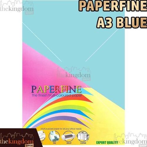 Jual Paperfine Kertas Hvs Warna A3 Blue Biru Muda Isi - 100 Lembar ...