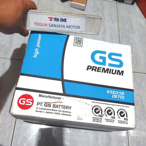Jual Aki Accu Basah 65D31R N70 12V 70Ah Asli Original GS Premium Astra ...