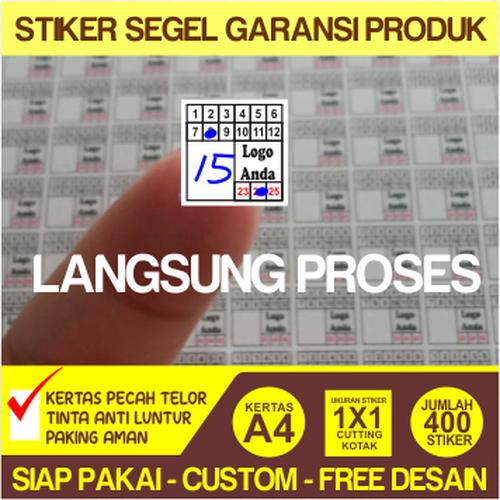 Jual Cetak Express Stiker segel Garansi ukuran 1x1 cm Kertas Pecah ...