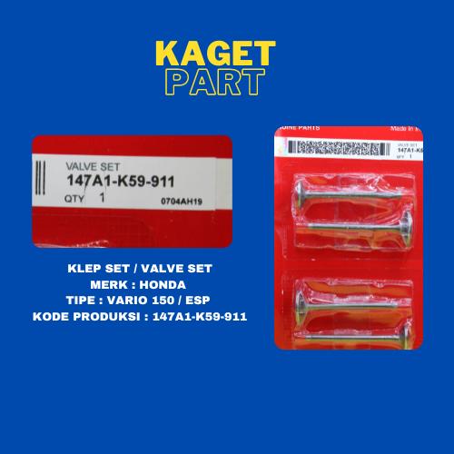 Jual KLEP SET / VALVE SET MERK HONDA TIPE VARIO 150 ( 147A1-K59-911 ...