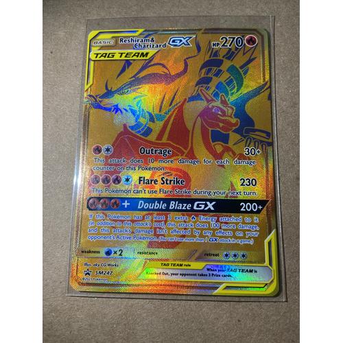 Jual Kartu Pokemon TCG EN Promo SM247 Reshiram & Charizard GX Tag Team ...