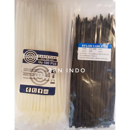 Jual Label Kabel / Marker Ties 3.6x200mm Qty 100pcs Putih Nylon 66 ...