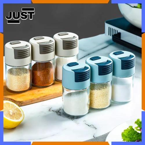 Jual TOPLES BUMBU DAPUR BOTOL WADAH TEMPAT BUMBU GARAM DAPUR KACA SET ...