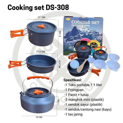 Jual alat masak gunung ds 308 | alat masak camping | nesting set ...