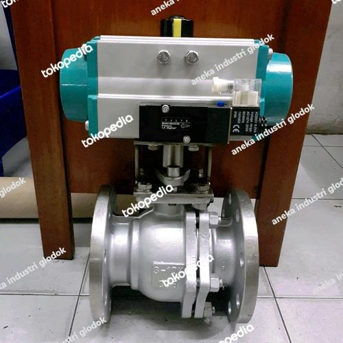 Jual pneumatic actuator ball valve flange stainless steel 6 inch - Jakarta Barat - aneka ...