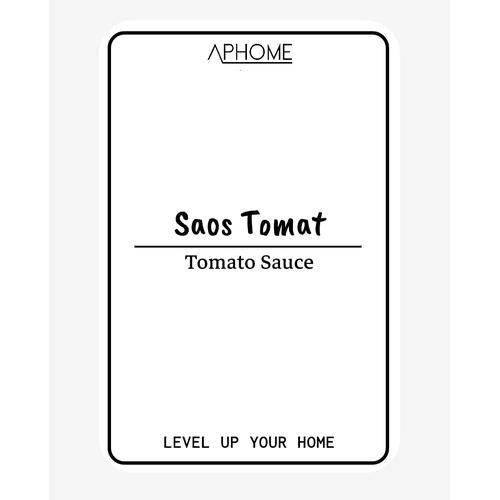 Promo APHOME Stiker Label Botol Saos Kecap - Saos Tomat - Kota ...