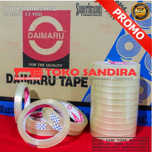 Jual 12 pcs Isolasi bening 12mm x 72 yard/isolasi daimaru murah - Kab ...