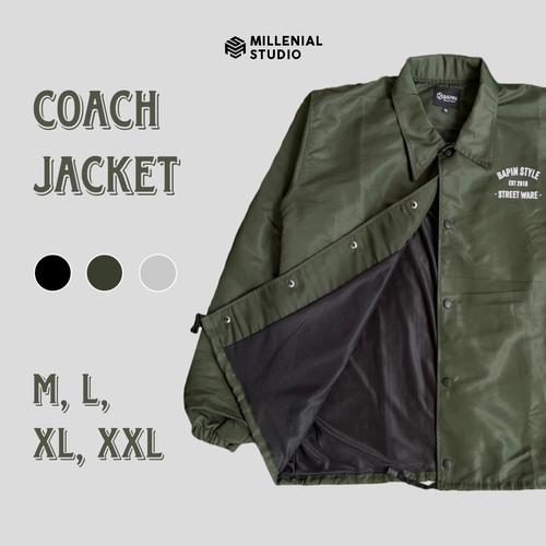 Jual Coach Jacket Jaket Coach Pria Windbreaker Waterproof I Pure Dark ...