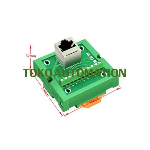 Jual RJ50 RJ45 10P10C DIN Rail Mount Interface terminal block module ...