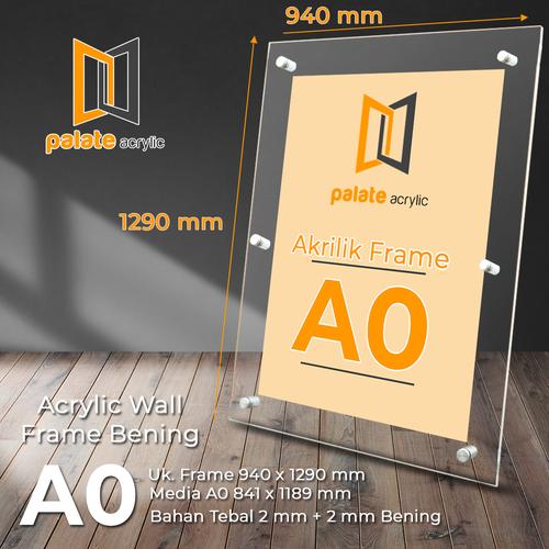Jual AKRILIK WALL FRAME A0 / ACRYLIC FRAME A0 2MM LANDSCAPE / PORTRAIT ...