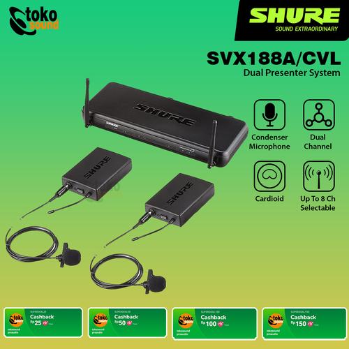 Jual Shure SVX188/CVL - Dual Wireless Presenter System Original ...