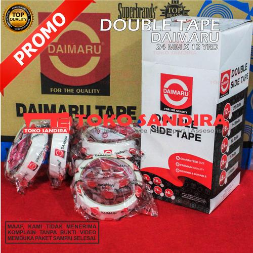 Jual double tape daimaru 24 mm x 12 yard/double tape daimaru murah - Kab. Bekasi - toko sandira ...