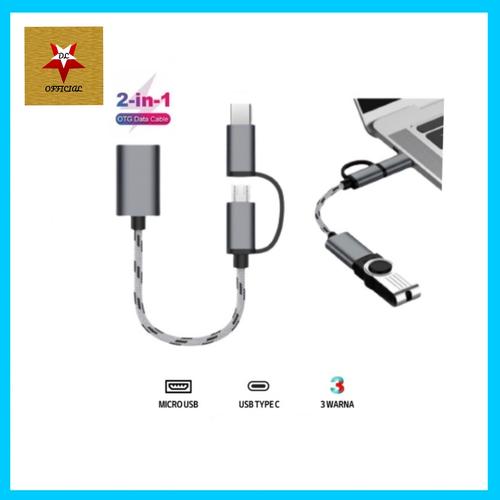 Jual KABEL OTG 2 IN 1 TYPE C / MICRO OTG MUTIFUNGSI USB V8 & TIPE C ...