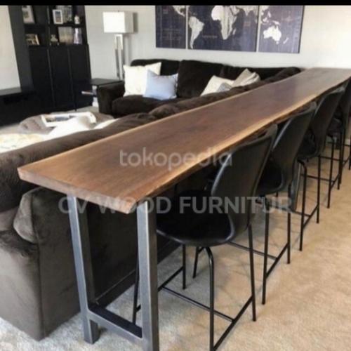 Jual Meja Mini Bar Kayu Jati 200x40 / Meja Bar Minimalis - Kota ...