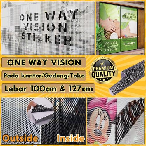Jual STIKER / STICKER ONE WAY / ONE WAY VISION lebar 127cm (100cmx127cm ...