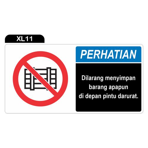 Jual RAMBU DILARANG MENYIMPAN BARANG APAPUN DI DEPAN PINTU DARURAT - S ...