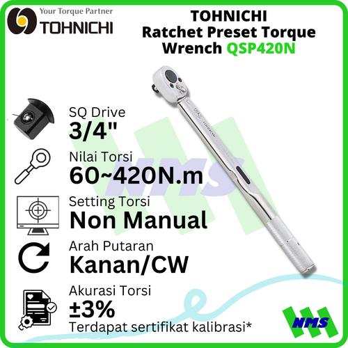 Jual Kunci Torsi QSP420N TOHNICHI Preset Torque Wrench - QSP420N Only ...