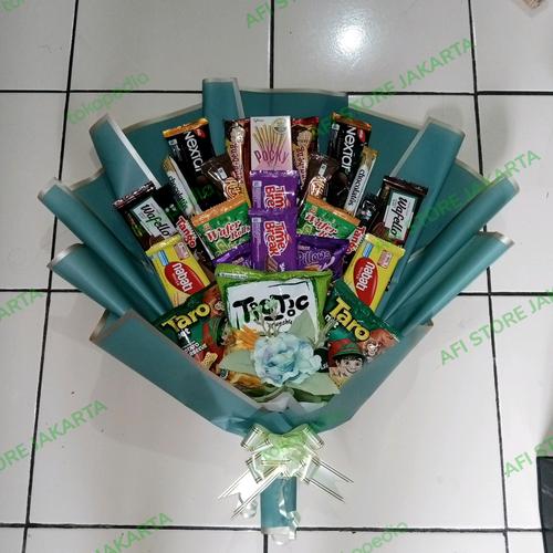 Jual Buket Snack jumbo Buket jajanan buket wisuda free kartu ucapan ...
