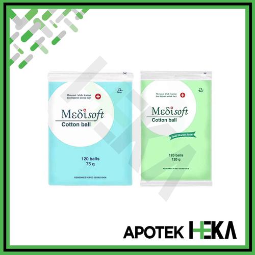 Jual Medisoft Cotton Balls 120 balls 75 g Biru / 120 g Hijau - Kapas ...