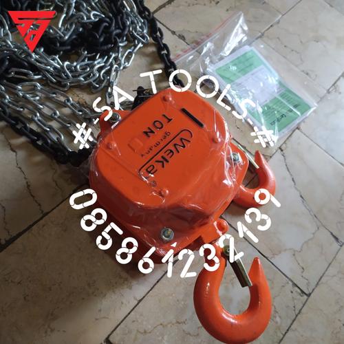Jual chain block WEKA 1 TON X 5 METER takel katrol alat angkut barang ...