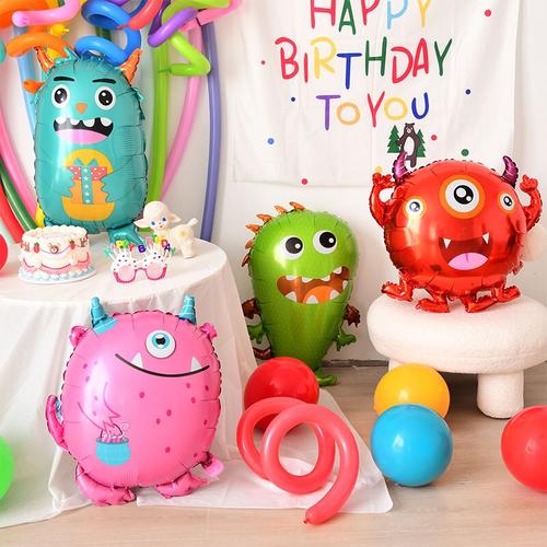 Promo Balon Foil ALIEN MONSTER CUTE Tema Luar Angkasa - Merah 4 Kaki ...