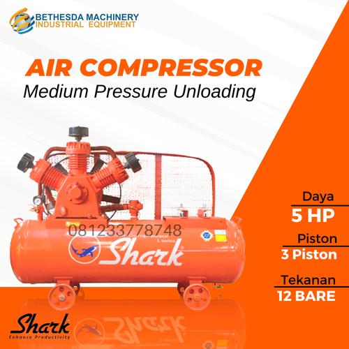 Jual Mesin Shark Air Compressor 5 HP Unloading 12 BAR/Kompresor Udara 5 ...