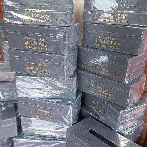 Jual Kotak Tisu / Tempat Tisu / Box Tissue Sovenir Nikahan Free Custom ...