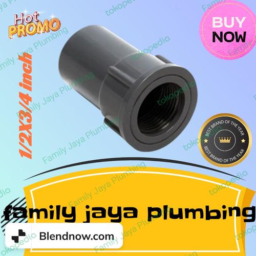 Jual Faucet Socket AW 1/2 x 3/4 inch Sambungan Pipa PVC Rucika AW - SDD ...