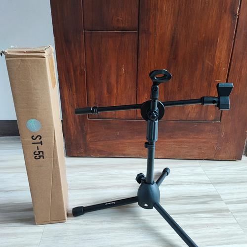 Jual Stand Cagak Mic Pendek Betavo ST-55 ST55 Double Mic ST 55 Tripod ...