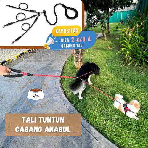 Jual Tali Tuntun Hewan Anjing 2 / 3 / 4 Cabang Kuat Tebal 3 Ways Dog ...