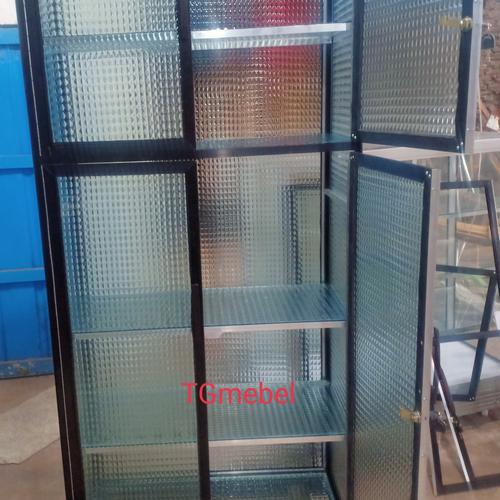Jual rak kaca aluminium/Lemari serbaguna/ Lemari pakaian - Kota ...
