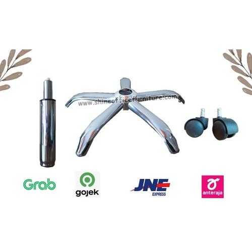 Jual KAKI KURSI CHROME 280 320 SEPAKET HYDROLIC PLUS RODA KAKI KURSI ...