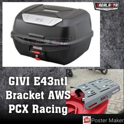 Jual Paket Box Givi E43 E43ntl Bracket Honda pcx 150 160 cc racing ...